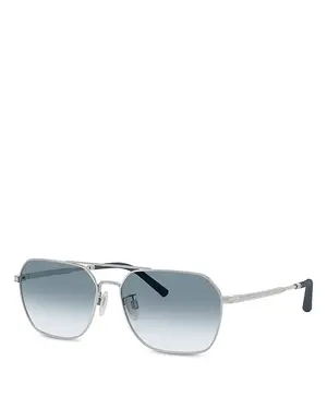 Oliver Spencer R-17 Aviator Sunglasses 58mm - Silver