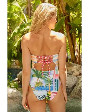 BECCA By Rebecca Virtue Miami Beach Colette Tube One Piece Swimsuit