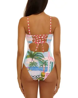 BECCA By Rebecca Virtue Miami Beach Colette Tube One Piece Swimsuit