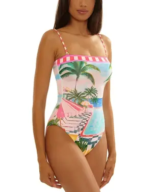 BECCA By Rebecca Virtue Miami Beach Colette Tube One Piece Swimsuit