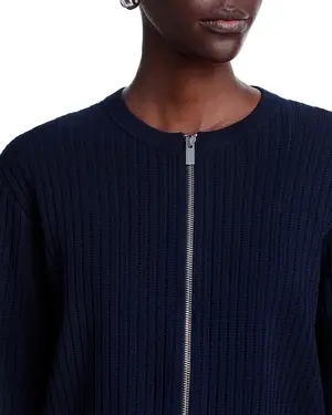 Theory Pointelle Zip-up Sweater