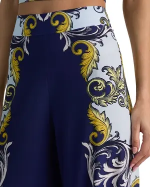 Alice + Olivia Athena Wide Leg Pants - Antique Scroll