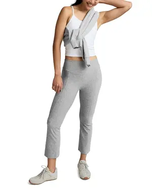 Beyond Yoga Spacedye Pintuck Kick Flare High Waisted Pants - Silver Mist