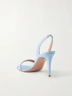 AQUAZZURA So Nude 85 Raffia Slingback Sandals