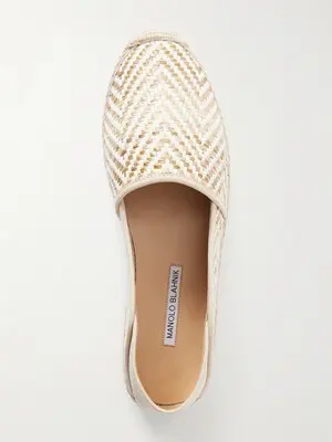Manolo Blahnik Espadra Raffia Espadrilles
