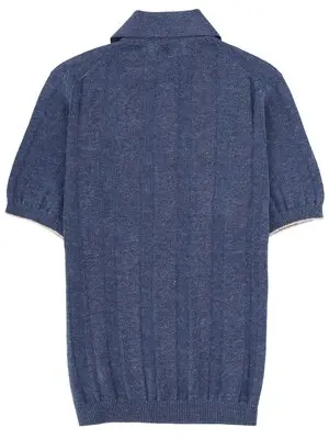 Brunello Cucinelli Linen Knit Polo Shirt