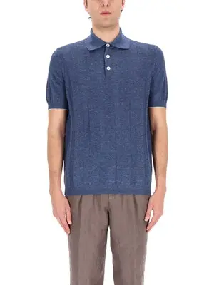 Brunello Cucinelli Linen Knit Polo Shirt