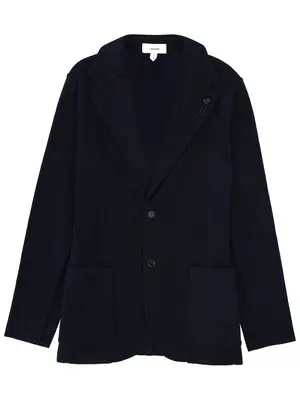 LARDINI Single-breasted Jacket With Pin - Blue