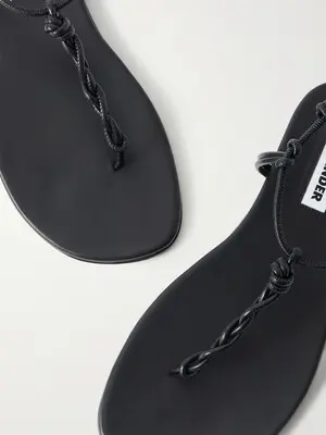 JIL SANDER Braided Leather Sandals - Black