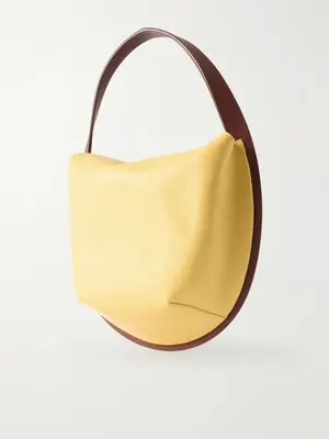 JIL SANDER Pivot Leather Shoulder Bag - Yellow