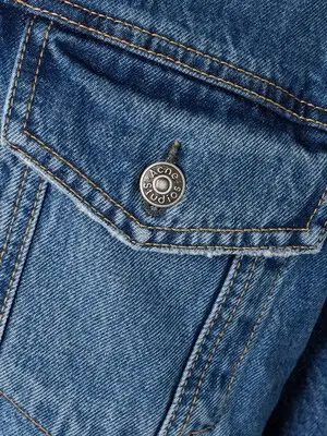 Acne Studios Fleece-trimmed Padded Denim Jacket