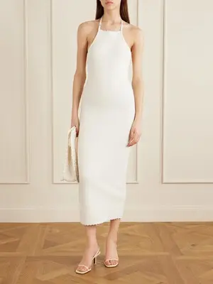 Jacquemus Tablier Midi Knit Dress - Neutrals