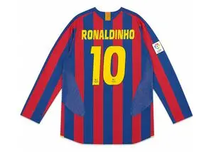 Nike Fc Barcelona Ronaldinho #10 2005/06 Reissue Home Jersey - Multicolor