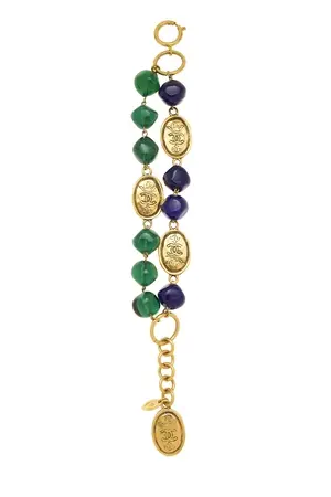 Chanel Gripoix Glass Chain Link Bracelet - Multi