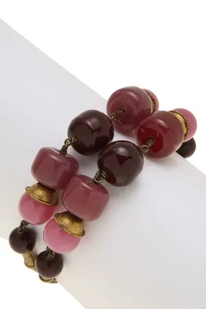 Chanel Gripoix Glass Chain Link Bracelet - Multi