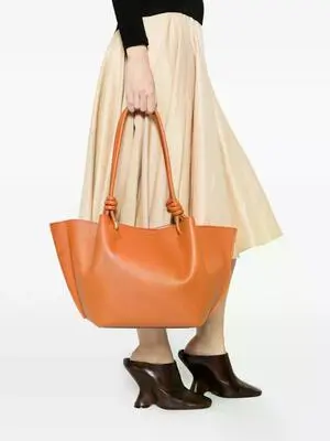 COCCINELLE Finn Knot Leather Tote Bag - Brown
