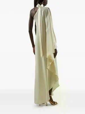 TALLER MARMO Florinda One-shoulder Slit Dress - Neutrals