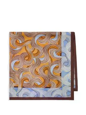 Malìparmi Silk Print Scarf - Orange