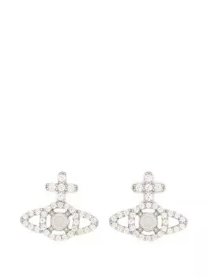 VIVIENNE WESTWOOD Olympia Crystal Orb Earrings - Silver