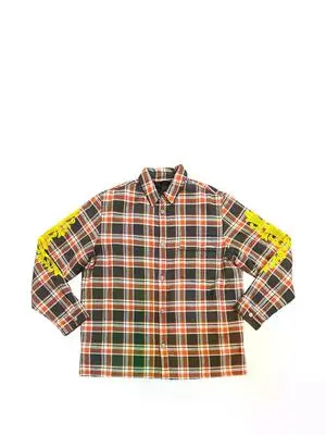 Chrome Hearts Check Embroidered Flannel Jacket