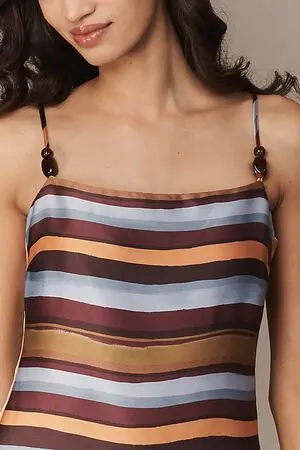 Anthropologie Beaded Strap Mini Dress