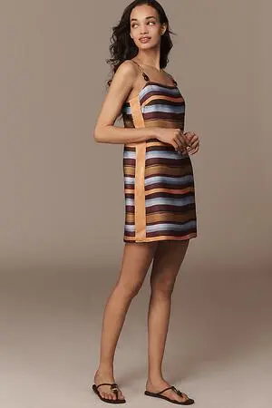 Anthropologie Beaded Strap Mini Dress