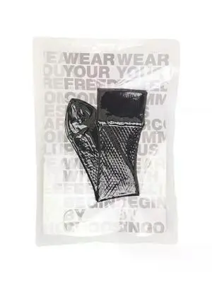 Comme Des Garçons Ribbed Fishnet Ankle Socks - Black