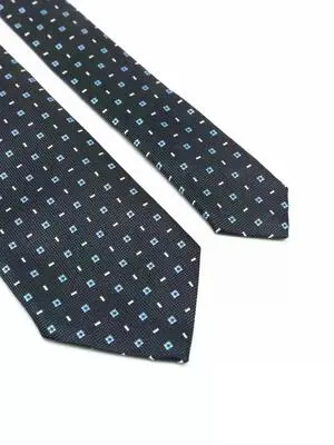 Zegna Patterned Tie - Blue