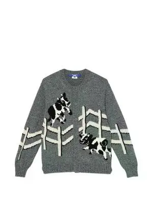 Junya Watanabe Cow-appliqué Cardigan