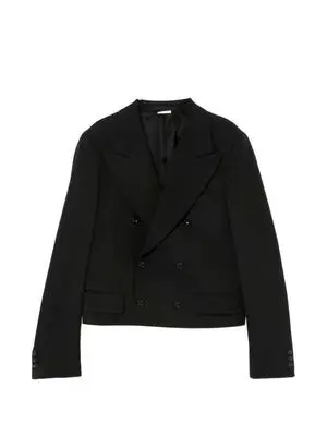 Comme Des Garçons Cropped Double-breasted Blazer - Black