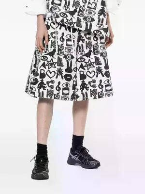 Comme Des Garçons Graphic-print Zip Shorts