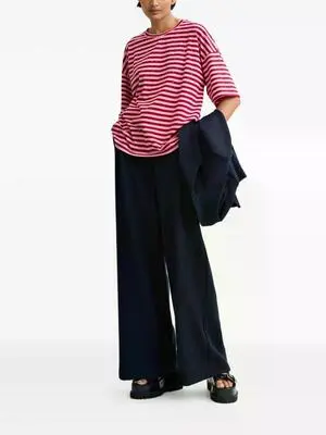 Essentiel Antwerp Striped Rhinestone-embellished T-shirt - Red