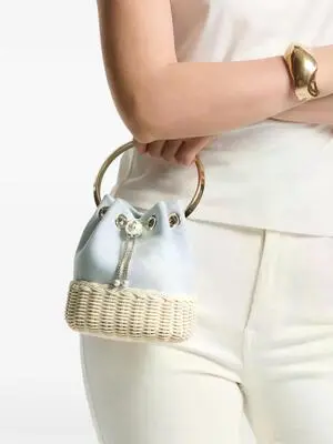 JIMMY CHOO Bon Bon Riviera Mix Bucket Bag - Blue