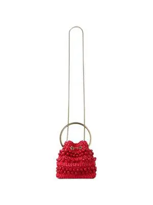 JIMMY CHOO Bon Bon Bucket Bag - Red
