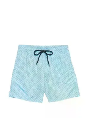 DRUMOHR Print Drawstring Swim Shorts - Blue