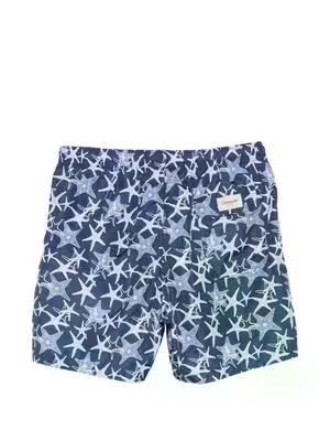 DRUMOHR Starfish-print Swim Shorts - Blue