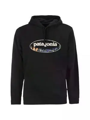 Patagonia Logo-print Hoodie - Black