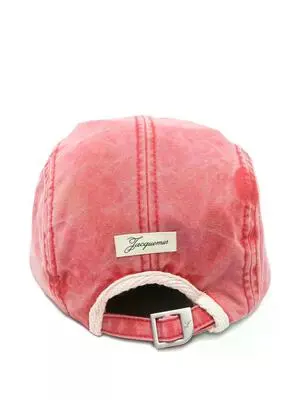 Jacquemus Embroidered Cotton Baseball Cap - Red