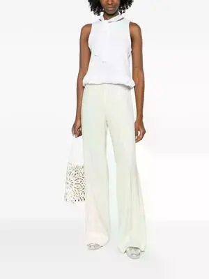 Sandro Sleeveless Ruffle Top - White
