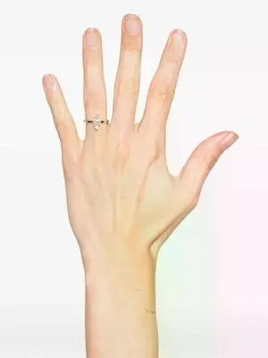 PERSEE 9k White Gold Diamond Ring - Silver