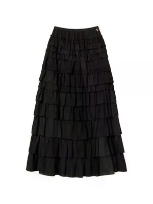 TWINSET Long Ruffled Lace Skirt