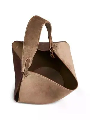 Khaite Mini Lotus Suede Tote Bag - Neutrals