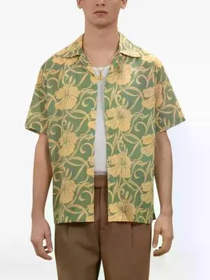 Drole De Monsieur Floral-print Shirt - Green