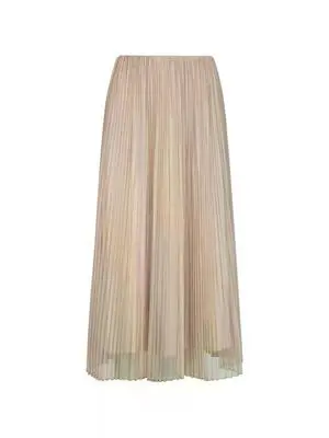 Max Mara Pleated Skirt With Layered Hem