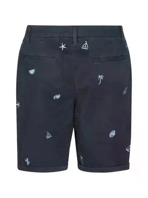 SUN 68 Embroidered Bermuda Shorts