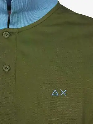 SUN 68 Colourblock Polo Shirt - Green