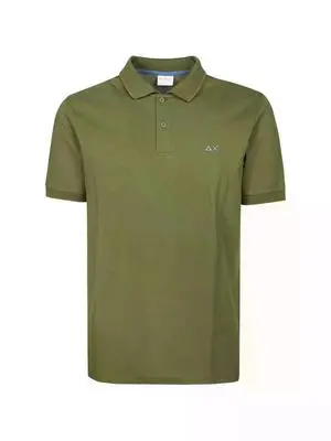 SUN 68 Contrast-trim Polo Shirt - Green