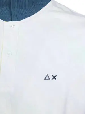 SUN 68 Contrast-collar Polo Shirt - White
