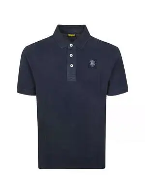 BLAUER. Piquet Polo Top - Blue