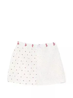 Maison Labiche Flower-print Shorts - Neutrals